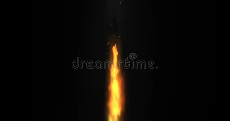 Loop Fire with Sparks and Smoke on Black Stock Video - Video of glow ...