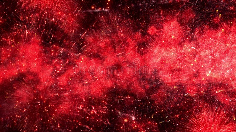 Loop Firework Particles Animation on Black Abstract Background Stock ...