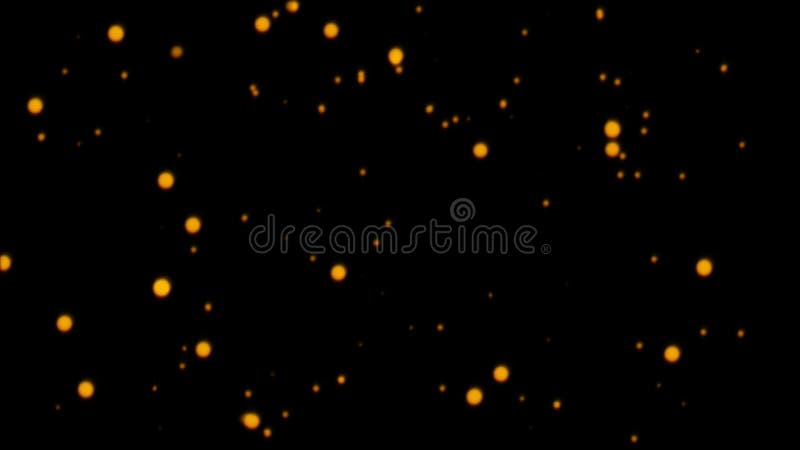 Loop Flickering Glow Orange Dust Particles Floating Stock Video - Video ...