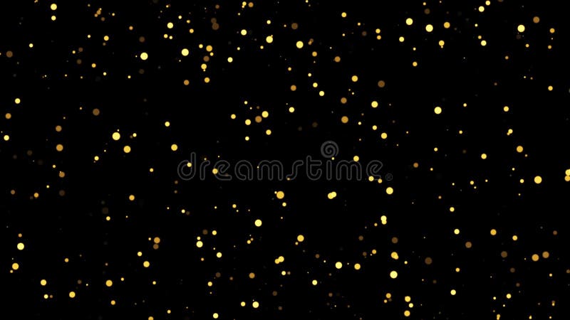Loop Flickering Gold Bokeh Particles Animation on Black Background Stock Footage - Video of ...