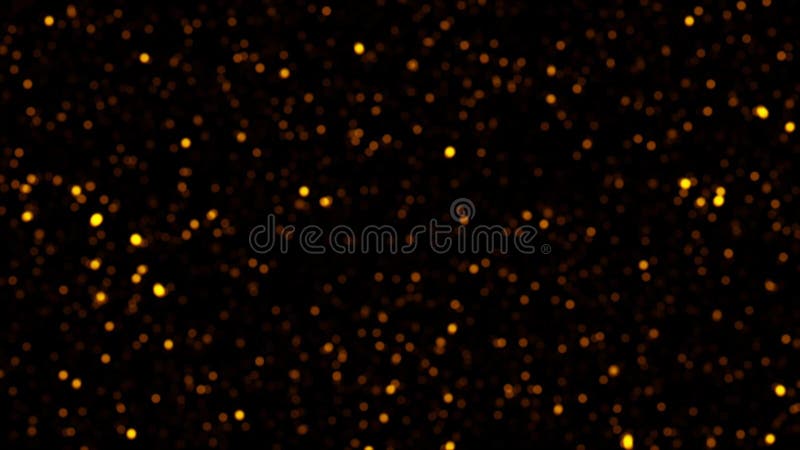 Loop Flickering Gold Particles Animation on Black Background Stock ...