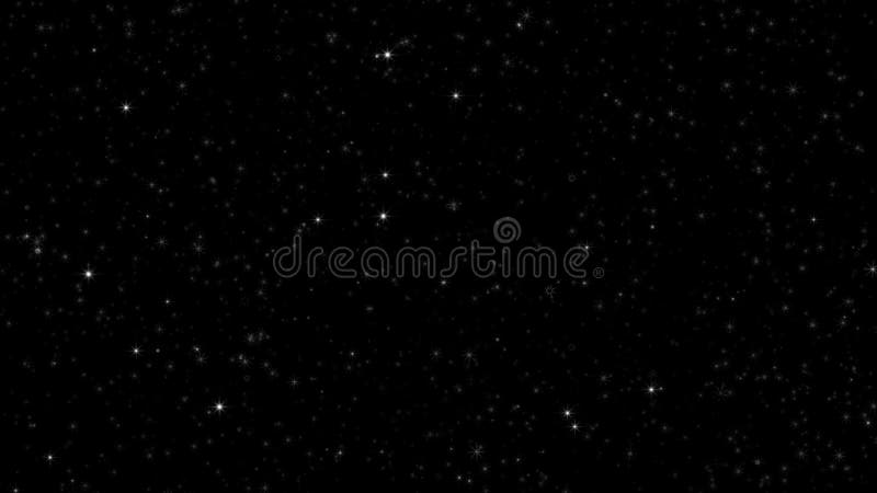 Loop Flickering White Star Particles Animation on Black Background ...