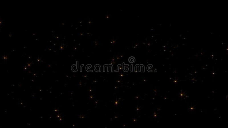 Loop Flow Up Glow Star Particles on Black Background Stock Video ...