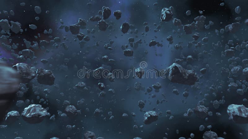 Loop Flying Asteroids in Outer Space Stock Video - Video of cosmic ...