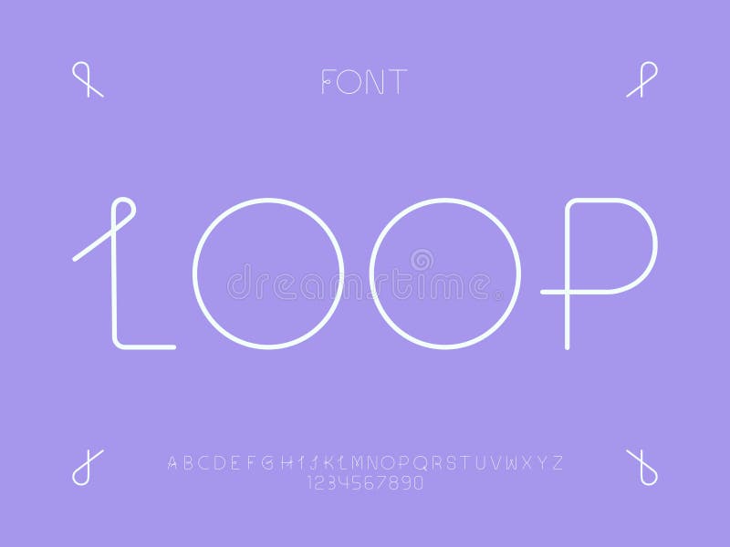 Loop font. Vector alphabet stock vector. Illustration of lettering ...
