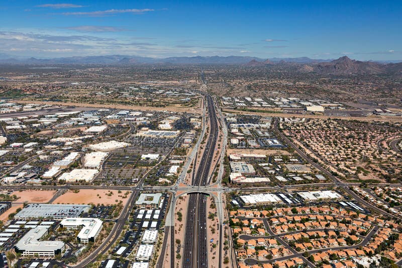 Above North Mountain Looking South Towards Downtown Phoenix, Arizona ...