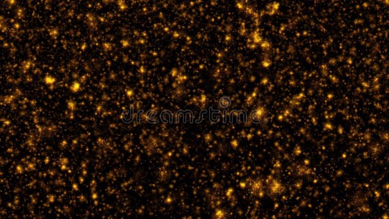 Loop Glow Gold Dust Particles Flow on Black Background Stock Video ...