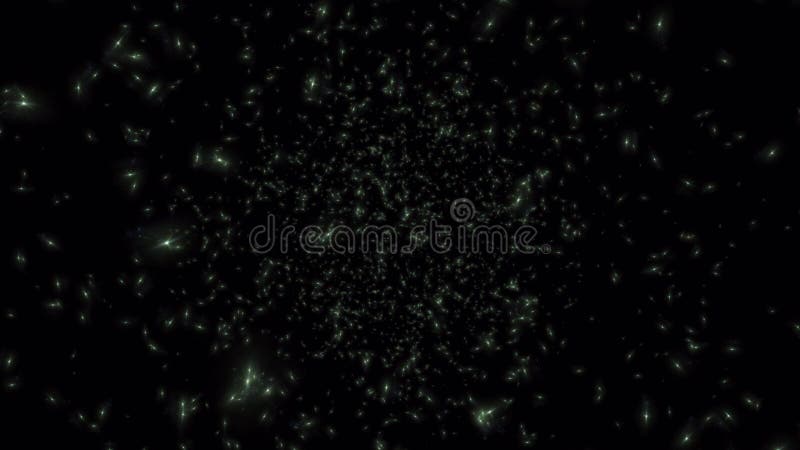 Loop Glow Green Flickering Stars Particles Falling Down Animation Stock ...