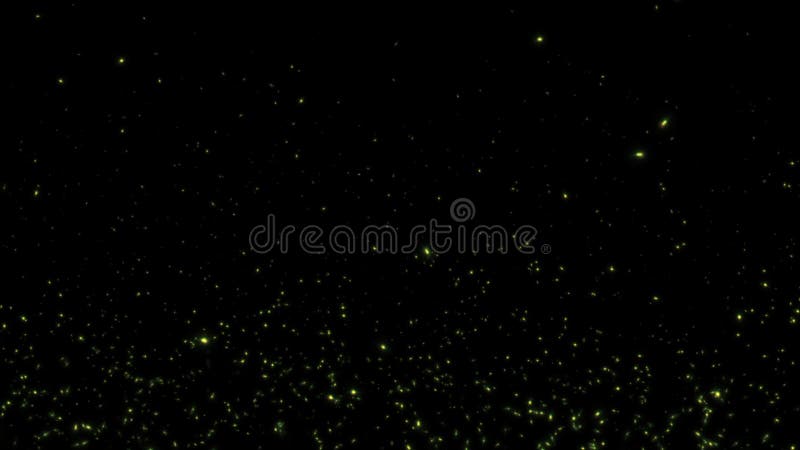 Loop Glow Green Particles Flow on Black Background Stock Footage ...