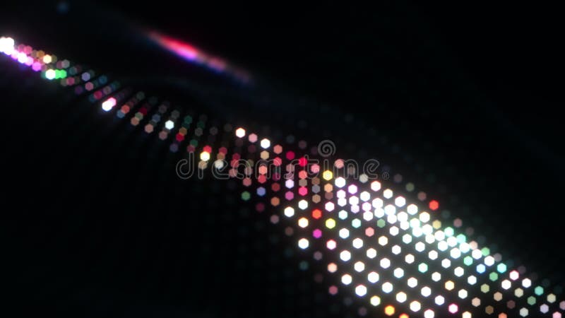 Loop Glow Hexagon Bokeh Wave Animation Abstract Background Stock ...