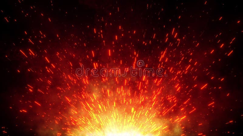 Loop Fire Particles Sparks Explode Abstract Background Stock Video ...