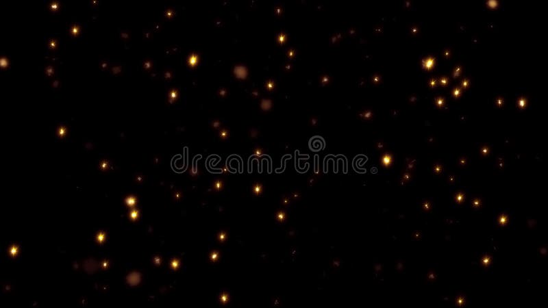 Loop Glow Orange Red Star Particles Falling Down Stock Footage - Video ...