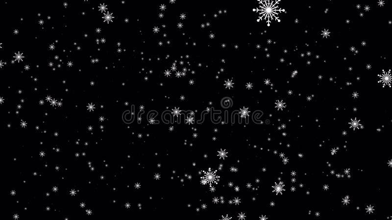 Loop White Starflakes Particles Falling Down Animation Abstract ...