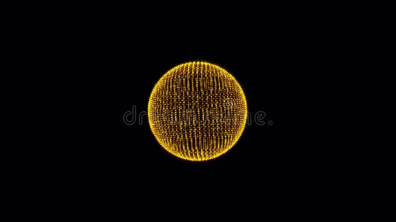 Loop Gold Flicker Sphere Ball Rotation Background Stock Footage - Video ...
