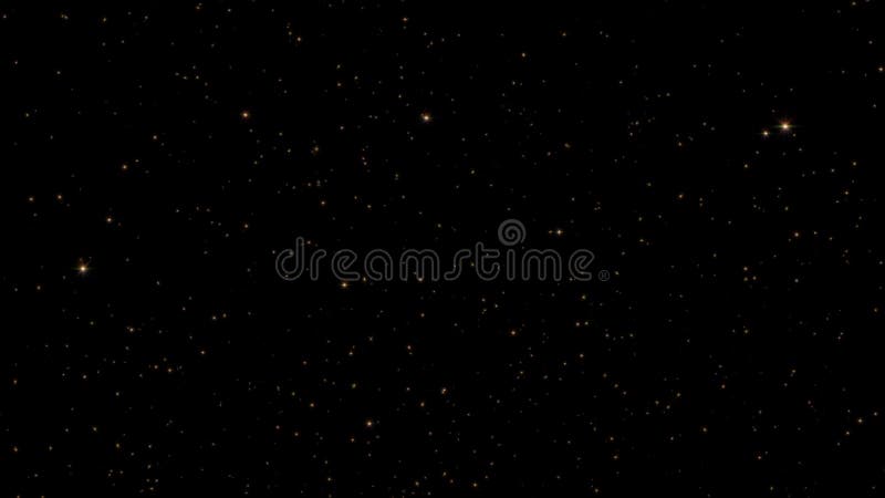 Loop Gold Star Particles Flow on Black Abstract Background Stock Video ...