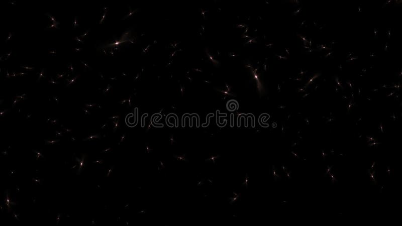 Loop Gold Stars Particles Animation on Black Abstract Background Stock ...