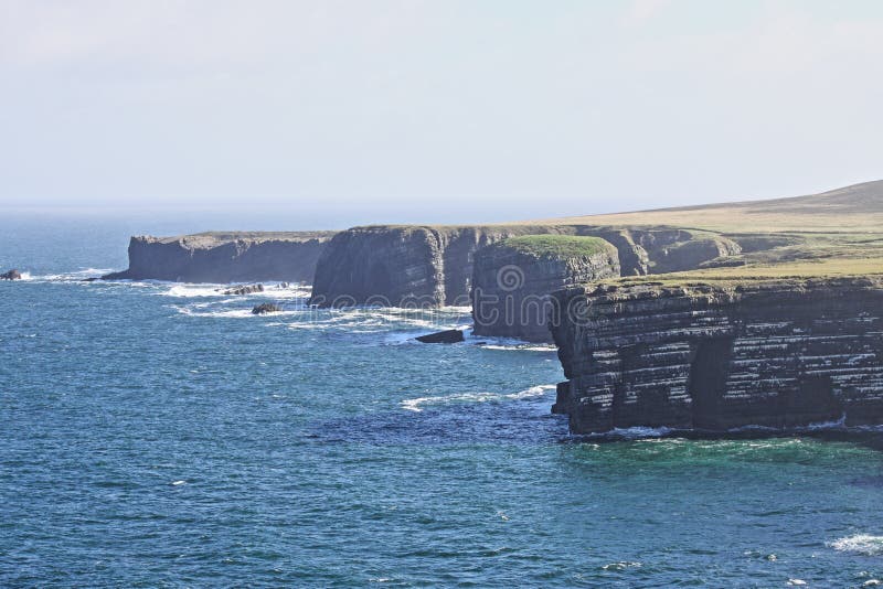 Loop Head cliffs stock image. Image of tourism, ireland - 77559663