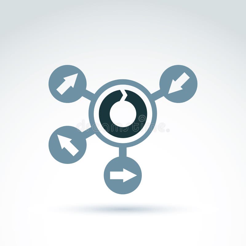 Loop Icon, Reload Gray Symbol Placed on a Circle. Multidirectional ...