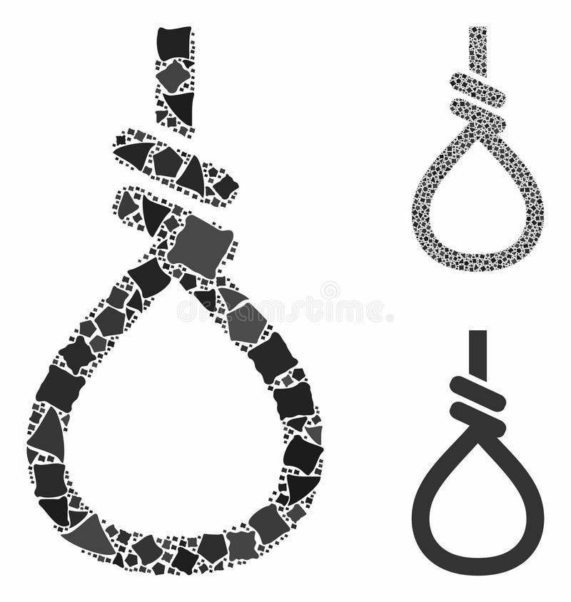 Loop Knot Composition Icon of Humpy Pieces Stock Vector - Illustration ...