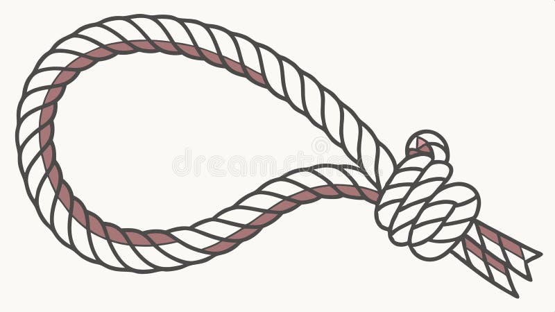 Loop Knot Illustration, Rope Element, Simple Knot Design Art. Vector ...