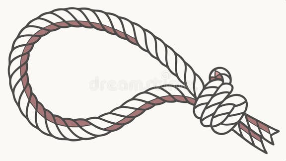 Loop Knot Illustration, Rope Element, Simple Knot Design Art. Vector ...