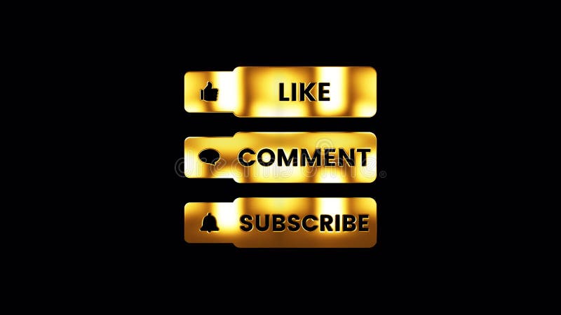 Loop of Like Comment Subscribe Word Nameplate Text Stock Footage ...