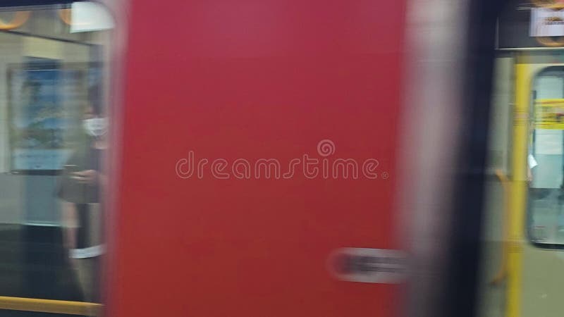 Loop Line Train Arriving at the Metro Station, in Osaka, Japan Stock ...