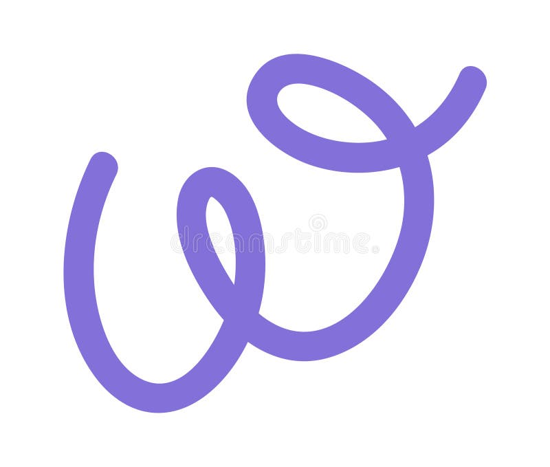 Loop Linear Swirl Color Doodle Stock Vector - Illustration of curved ...