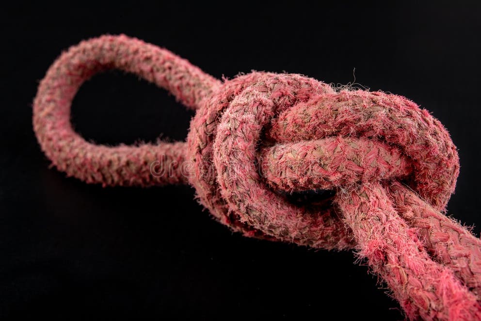 Loop Made of Thick Rope. Loop-shaped Knot Stock Image - Image of hang ...