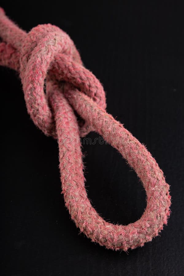 Loop Made of Thick Rope. Loop-shaped Knot Stock Image - Image of white ...