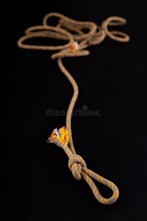 Loop Made of Thick Rope. Loop-shaped Knot Stock Photo - Image of loop ...