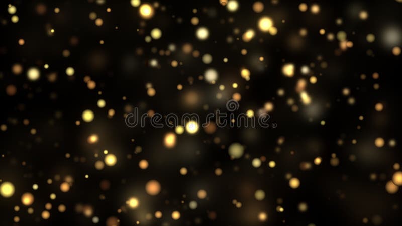 Loop Motion Gold Motion Particlers on Black Background Stock Footage ...