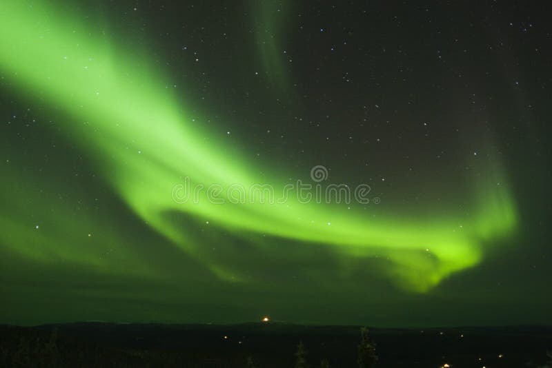 Loop of Northern Lights in the Night Sky Stock Image - Image of evening ...