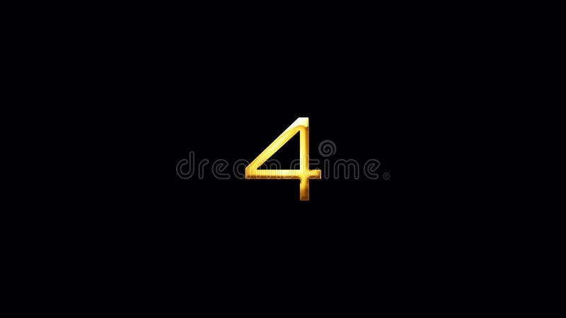 Number Four 4 Animation Green Screen Stock Footage - Video of graphics ...