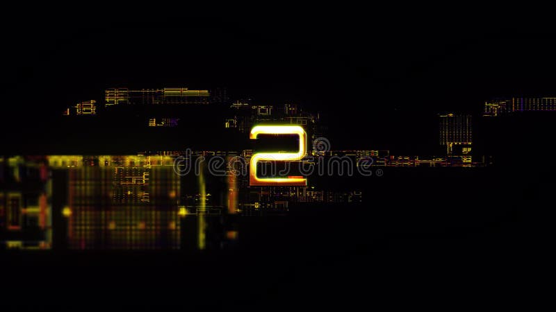 Loop Number Six Gold Text Shine Light Motion Stock Video - Video of ...