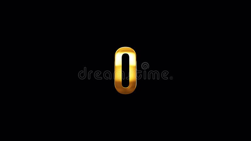Number Zero Gold Text Shine Light Motion Animation Stock Footage ...