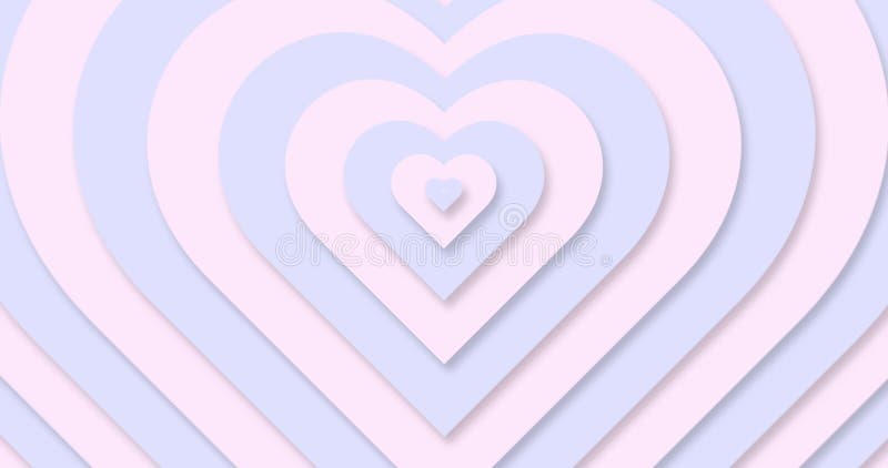 Loop Optical Illusion Heart Background. Moving Hypnotic Heart Pattern ...