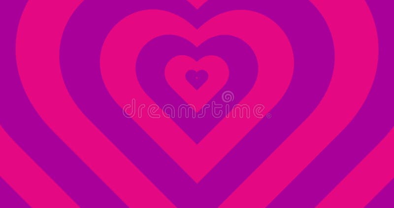 Loop Optical Illusion Heart Background. Moving Hypnotic Heart Pattern ...