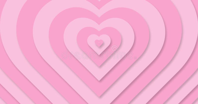 Loop Optical Illusion Heart Background. Moving Hypnotic Heart Pattern ...