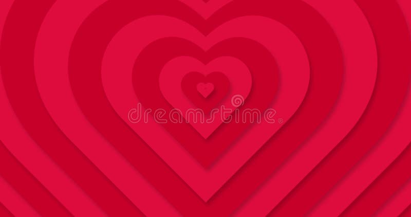 Loop Optical Illusion Heart Background. Moving Hypnotic Heart Pattern ...