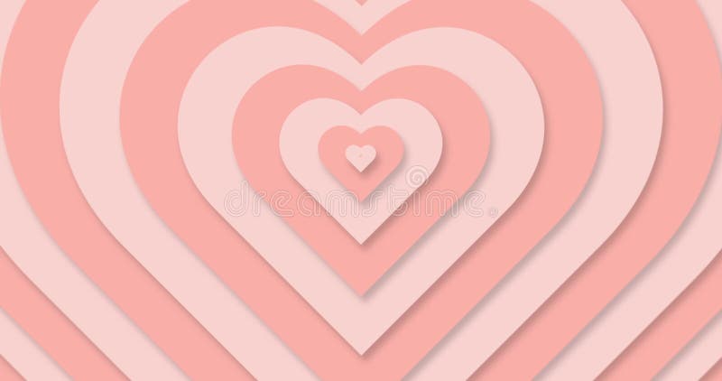 Loop Optical Illusion Heart Background. Moving Hypnotic Heart Pattern ...