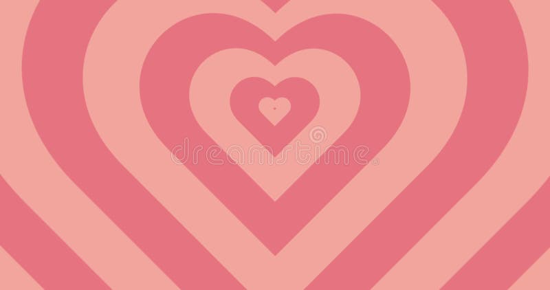 Loop Optical Illusion Heart Background. Moving Hypnotic Heart Pattern ...