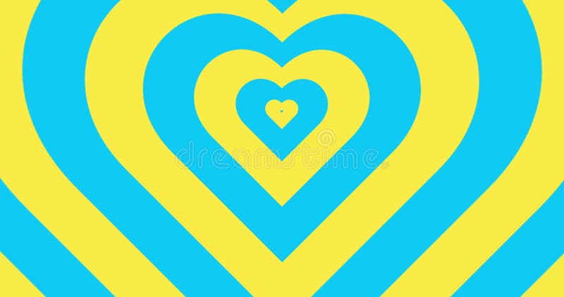 Loop Optical Illusion Heart Background. Moving Hypnotic Heart Pattern ...