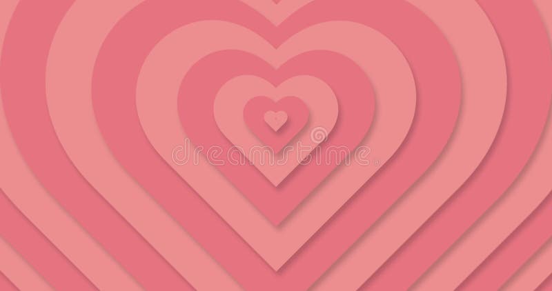 Loop Optical Illusion Heart Background. Moving Hypnotic Heart Pattern ...