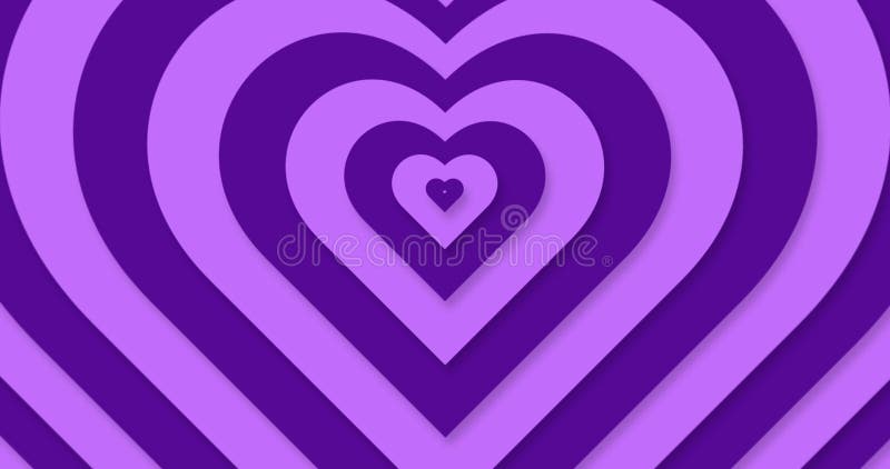 Loop Optical Illusion Heart Background. Moving Hypnotic Heart Pattern ...