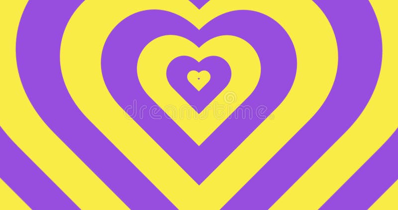 Loop Optical Illusion Heart Background. Moving Hypnotic Heart Pattern ...