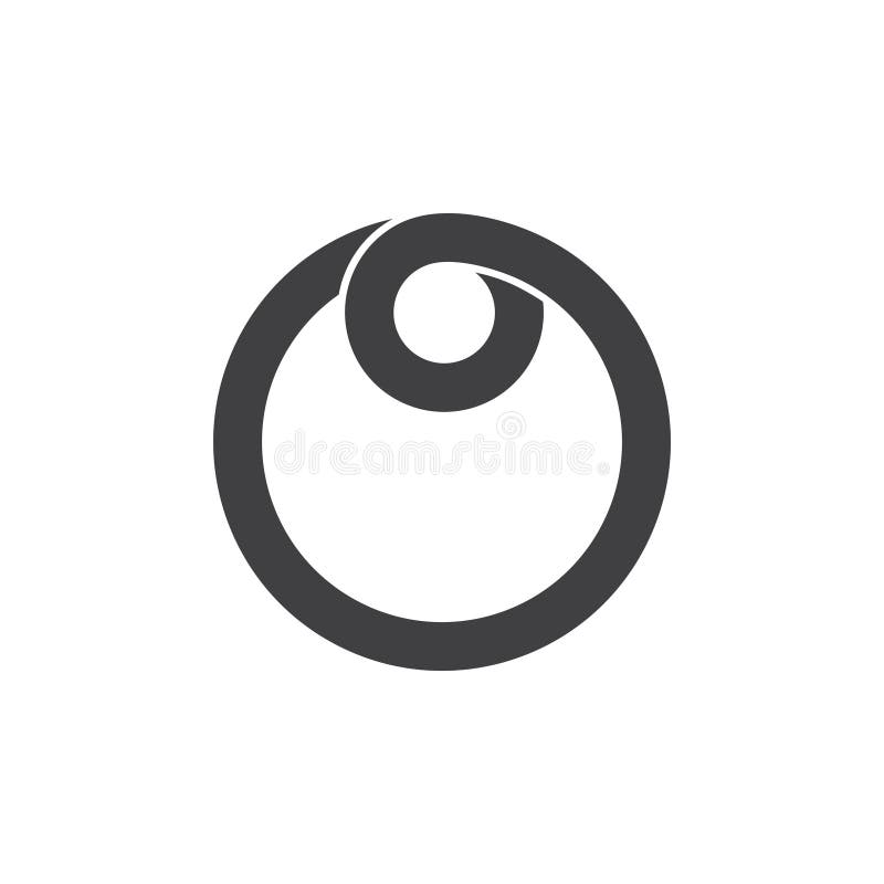 Loop Overlapping Circle Curly Simple Logo Vector Stock Vector ...