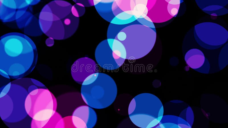 Loop Pink Blue Glowing Bokeh Bubbles Lights Stock Video - Video of ...