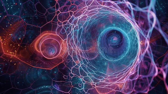 Loop Quantum Gravity Showing Quantized Spacetime Structure, Intricate Loop Networks, High ...