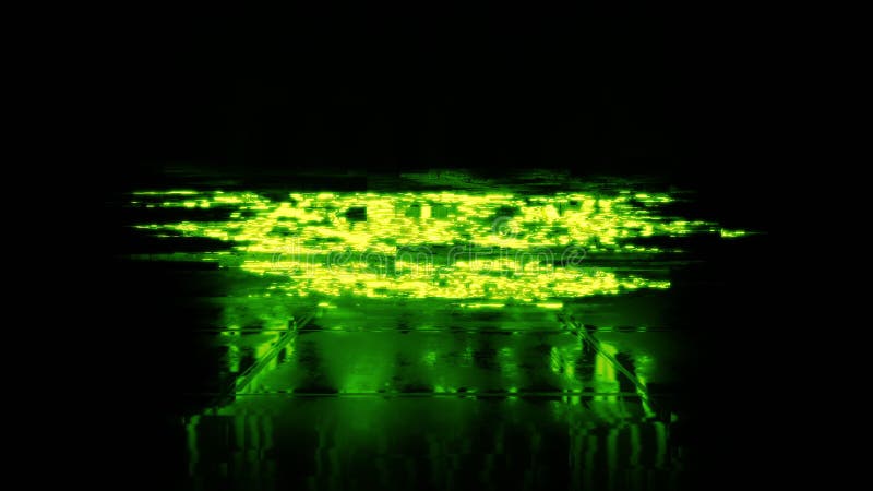 Loop Quantum Technology Glow Green Neon Glitch Text Effect Stock ...